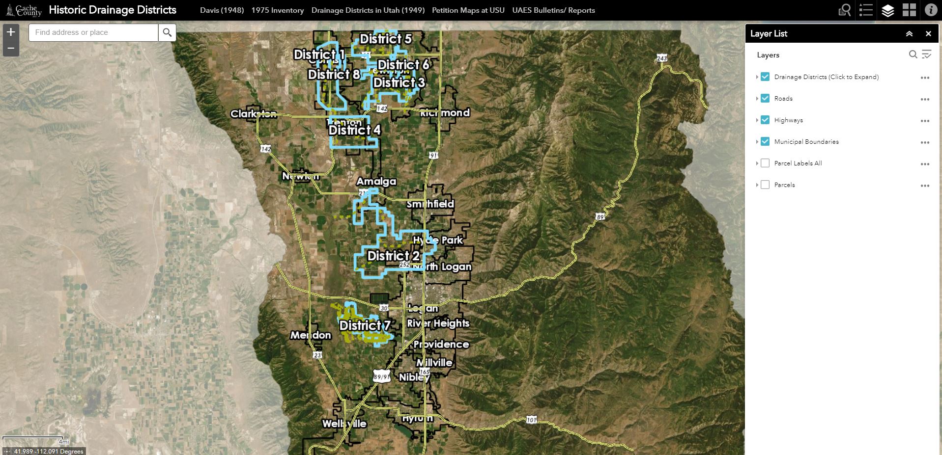 Official Site of Cache County, Utah - Cache Drainage Districts